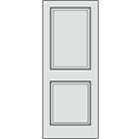 Primed 2-Panel Raised Double Door