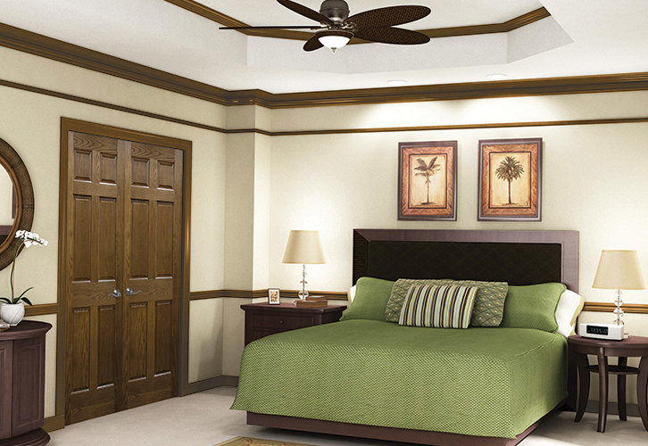 6-Panel Oak Interior Door. Prefinished in Engish Chestnut.