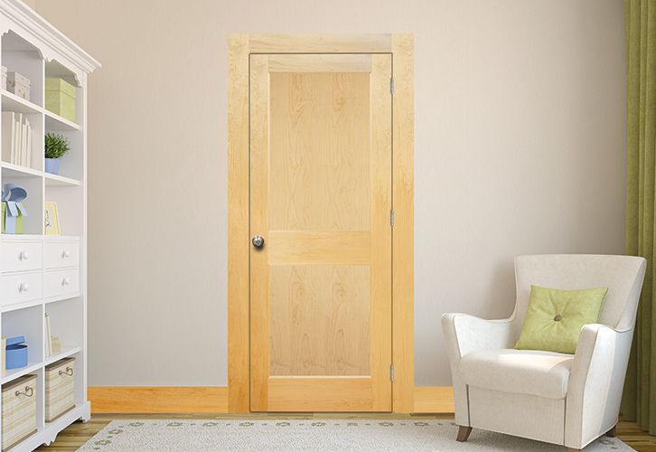 6-Panel Oak Interior Door. Prefinished in Engish Chestnut.
