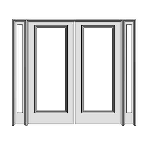 Flush Steel Exterior Doors. Prefinished in Navy Blue.