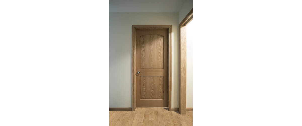 2-Panel Arch Oak Interior Door
