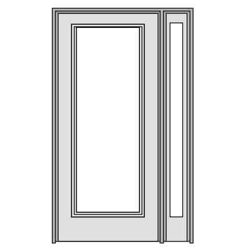 Flush Steel Exterior Door. Prefinished in White.